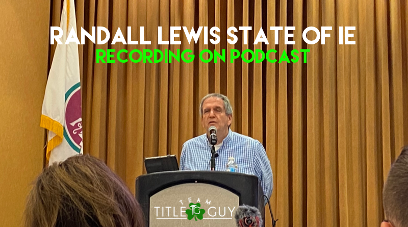 Podcast Released: Randall Lewis Speaks at WEREP - Team Title Guy